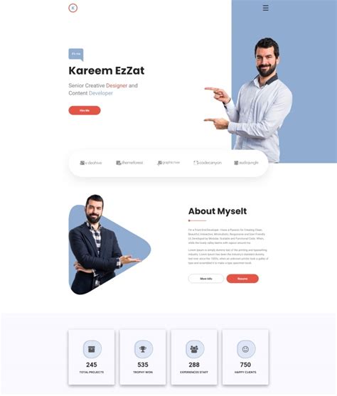 Html5人求职简历网页模板 Html5人求职简历网页模板