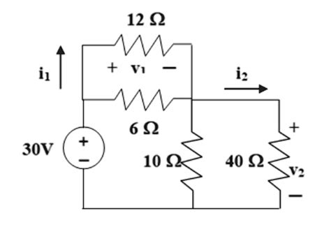 SOLVED Find The Branch Voltages V1 And V2 And The Branch Currents I1 And I2