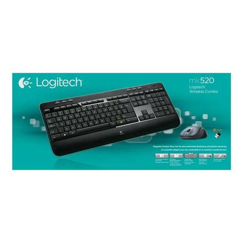 Logitech MK520 Wireless Keyboard Mouse Combo Black