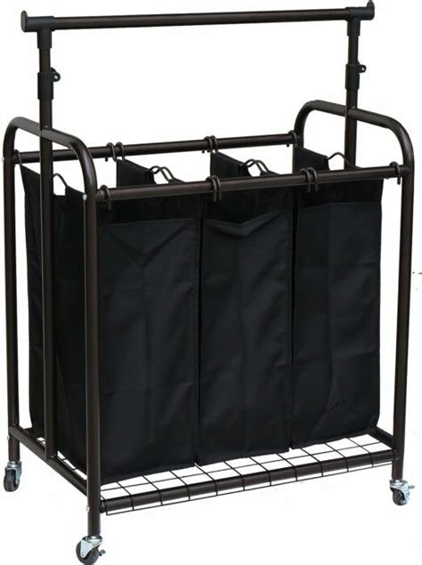 Oceanstar 3 Bag Rolling Adjustable Hanging Bar Laundry Sorter Review