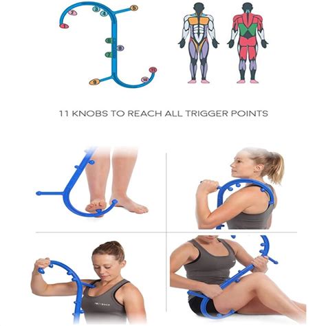 Trigger Point Self Massager Stick Hook Sshaped Theracane Body Muscle Relief Original Thera Cane