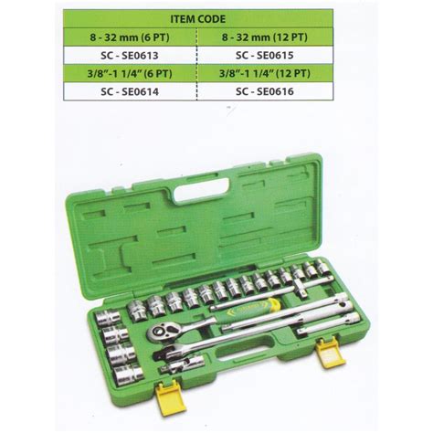 6 Pt Socket Set