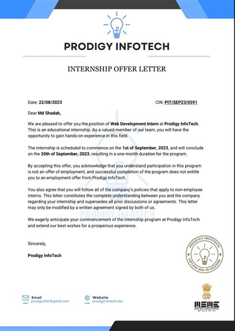 Md Shadab On Linkedin Prodigyinfotech Webdevelopment Internship