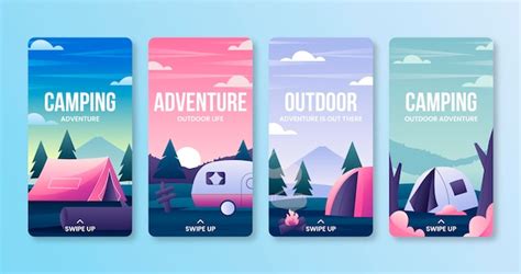 그라데이션 모험 수직 전단지 템플릿 무료 벡터