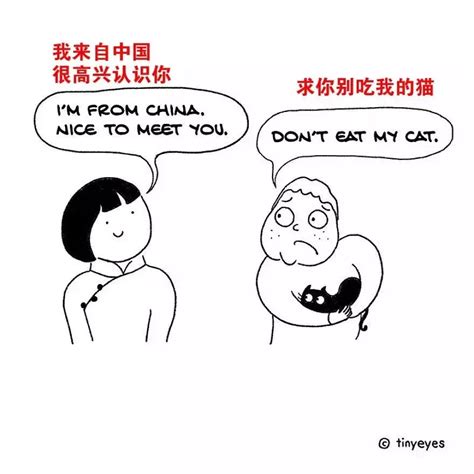 12幅漫画让你读懂中外那些搞笑的文化差异 知乎