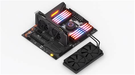 Premium Photo An Illustration Of The Components Of A Basic Computercomputer Technology