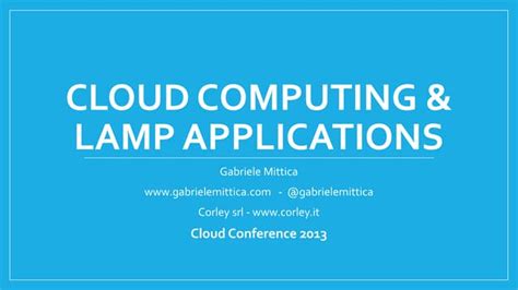 Cloud Computing And Lamp Applications Ppt