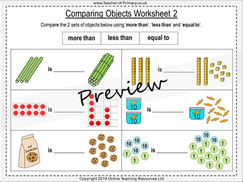 Comparing Objects Year 2 Teaching Resources