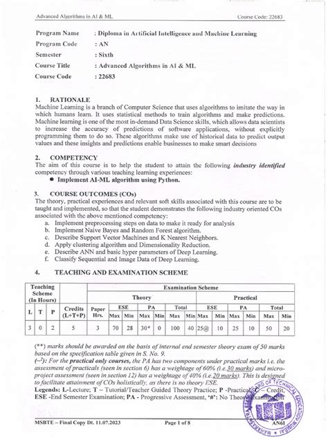 Advanced Algoriths In Ai Ml Pdf