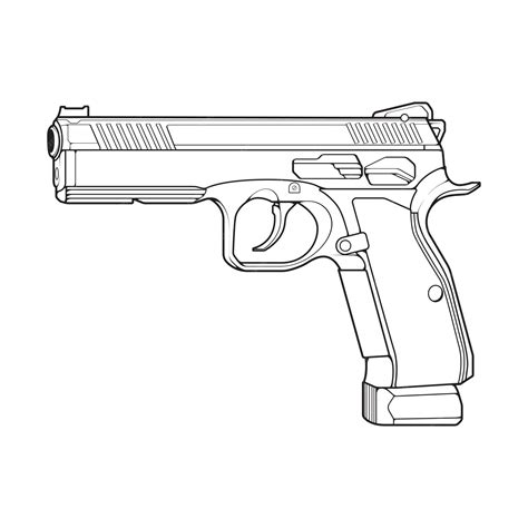 Premium Vector Firearms Line Art Style Shooting Gun Weapon