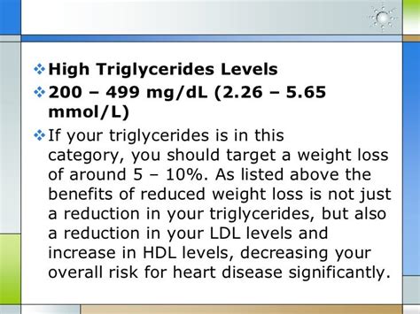 Triglycerides Levels