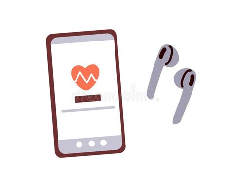 Health And Sport App On Mobile Phone Screen Heart Beat Monitoring Pulse Control With Digital