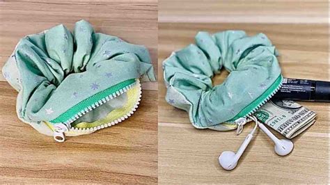 Diy Scrunchie With Zipper Tutorial Diy Joy