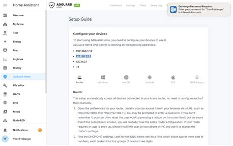 setup adguard home hass receiving queries blocking internal network
