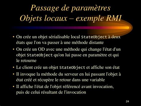PPT Invocation de Méthode à des Objets distants RMI et Corba