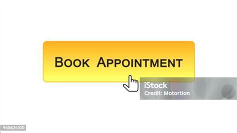Book Appointment Web Interface Button Clicked With Mouse Orange Color