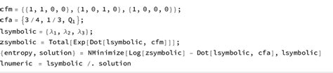 Wolfram Mathematica Code For Finding The Lagrange Parameters 47 Using