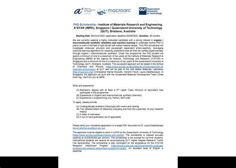 Phd Position Opening Macroarc
