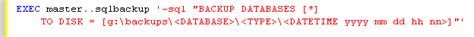 SQLBackupRestore Backup File Naming Conventions