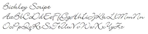 Bickley Script Alphabet English Handwriting In Upper And Lower Case
