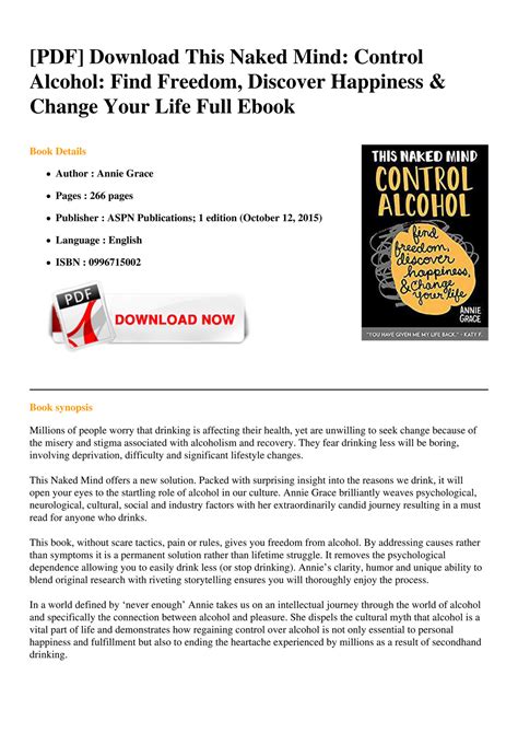 Ebook This Naked Mind Control Alcohol Find Freedom Discover Happiness