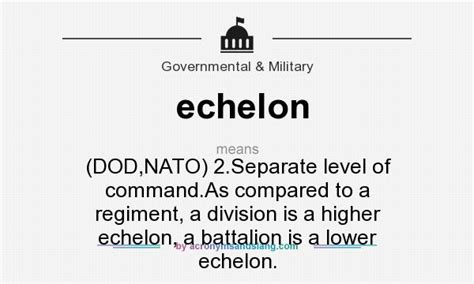 Echelon Dod Nato 2 Separate Level Of Command As Compared To A Regiment A Division Is A