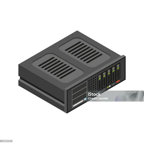 흰색 배경에 벡터 아이소 메트릭 세트 3d 컴퓨터 0명에 대한 스톡 벡터 아트 및 기타 이미지 0명 네트워크 서버 데이터 Istock