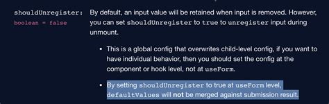 Shouldunregister True Regression · Issue 5219 · React Hook Form