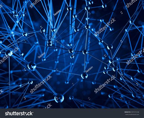 Molecular Structure 3 D Blue Background Stockillustration 337215146 Shutterstock