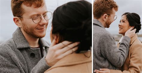 Moody Romantic La Jolla Beach Engagement Photos San Diego