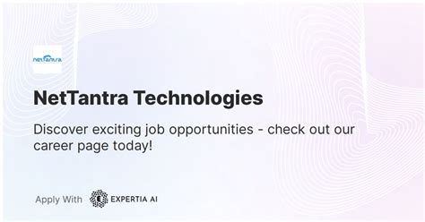 Nettantra Technologies Career Page Jobs