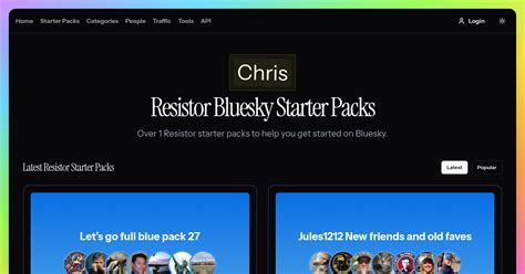 Resistor Bluesky Starter Packs [1 Lists • Dec 2024]