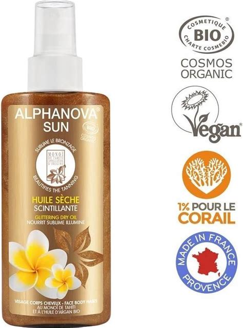 Alphanova Sun Bio Tan Oil Fixing Spray Oil With Particles • Pris