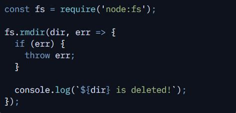 Remove Folder Node Js