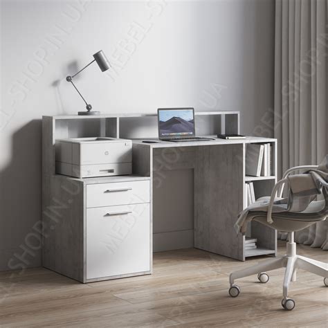 Купити Сучасний вмісткий письмовий стіл компютерний стіл з полицями робочий стіл ціна 3299