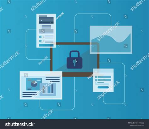 Data Security Age Digital Transformation Vector Stock Vector Royalty Free 1841890330