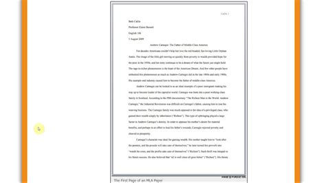 MLA Formatting Guide YouTube