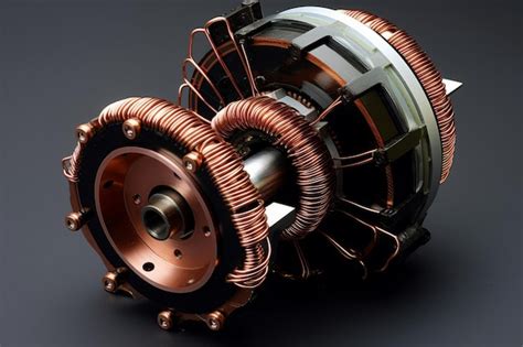 Premium Photo Unveiling The Intricate Copper Coil Stator Windings Within An Old Hard Drives