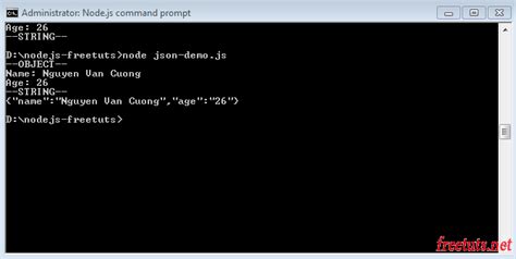 Bài 11 Xử lý JSON trong NodeJS Freetuts