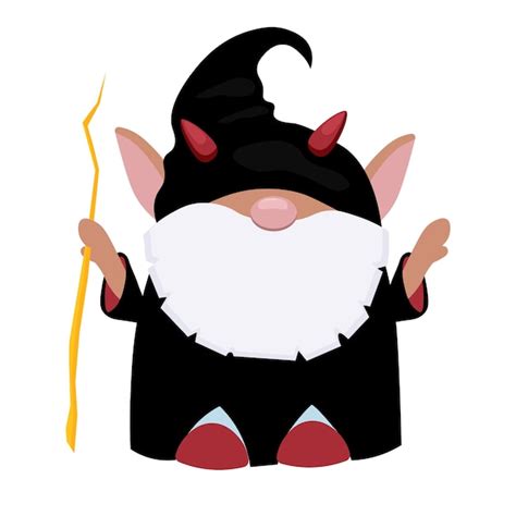 흰색에 고립 된 성 니콜라스의 날 문자 성 니콜라스 인터클라스 이브의 드워프 Krampus 지옥 프리미엄 벡터