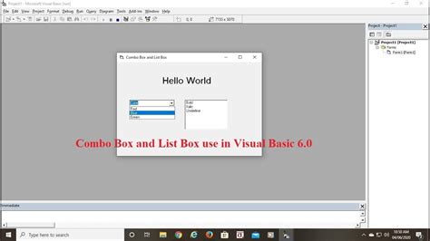Visual Basic 60 List Box And Combo Box Youtube