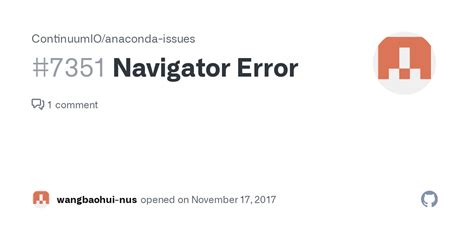 Navigator Error · Issue 7351 · Continuumioanaconda Issues · Github