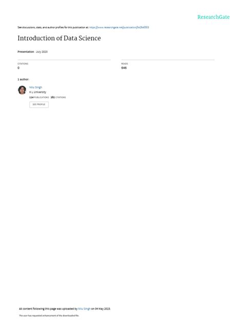 Datascience Intro Download Free Pdf Data Science Data
