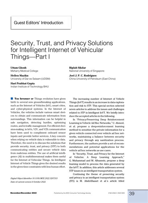 Pdf Security Trust And Privacy Solutions For Intelligent Internet