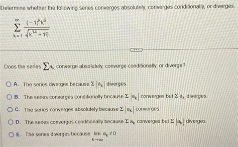 Solved Determine Whether The Following Series Converges