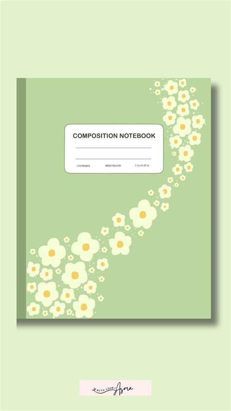 Yellow Composition Notebook Wide Ruled Aesthetic Notebook Artofit