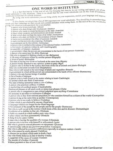 One Word Substition 1 Copy Pdf One Word Substition 1 Copy Pdf
