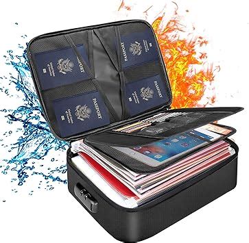 Amazon Com DocSafe Document Bag With Lock Fireproof 3 Layer File Storage Case With Water