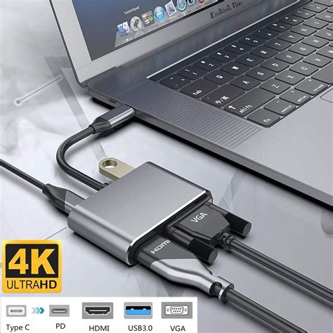 Samsung 4 合 1 Usb C Hdmi Type C 轉 Hdmi 4k 適配器 Vga Usb3 0 音頻視 蝦皮購物