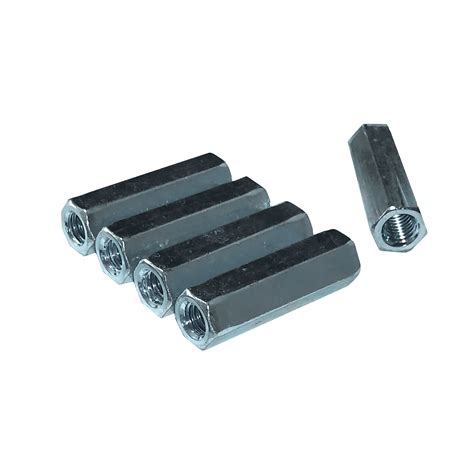 5 Pc 516 18 X 1 34 Long Unc Hex Coupling Nut Zinc Plated Coarse